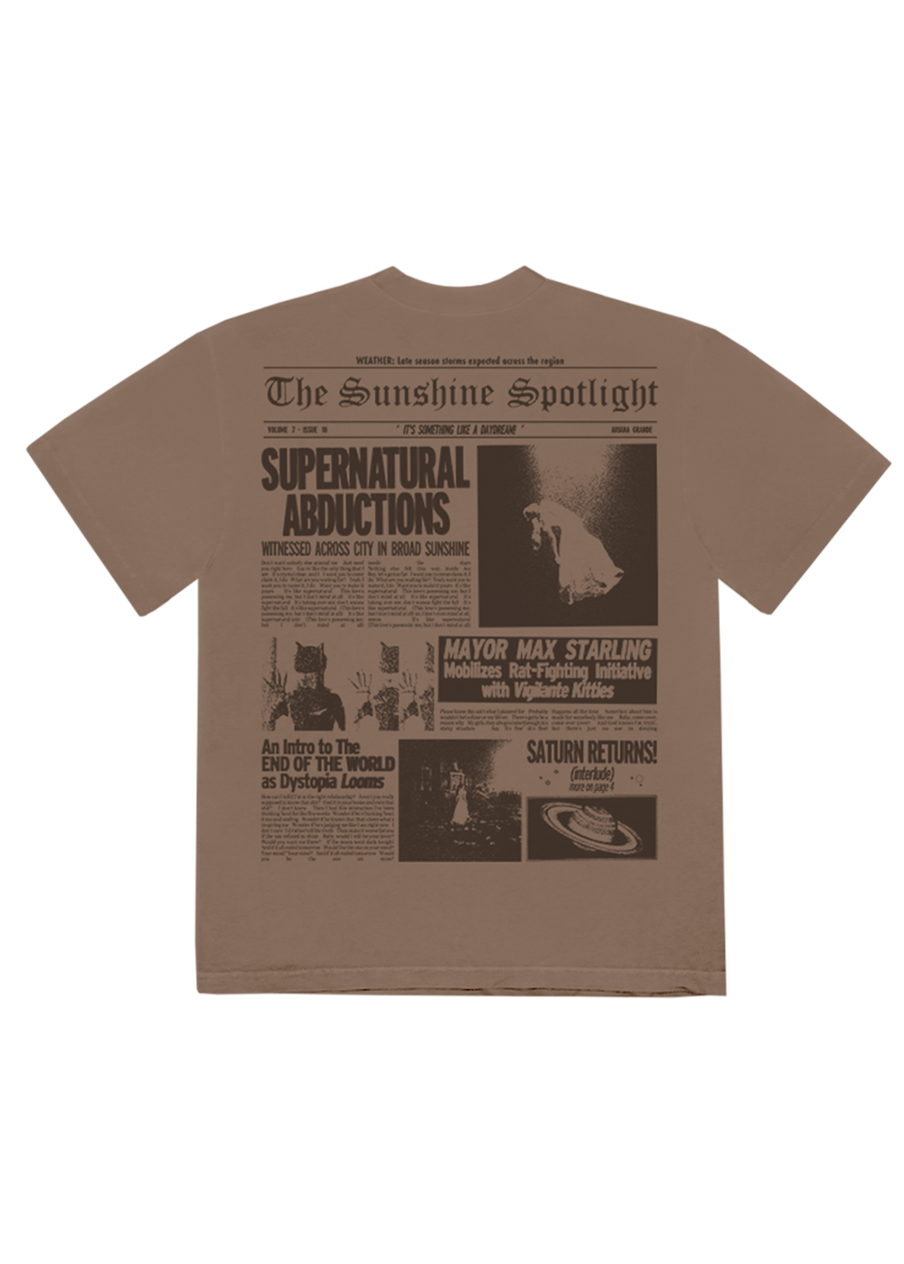 Brighter Days Newspaper T-Shirt – Ariana Grande | Store